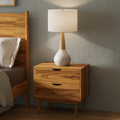 Unfinished mid century modern nightstand store